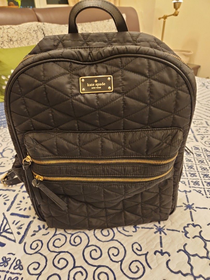 Kate Spade quilted backpack, Women's Fashion, Bags & Wallets, Backpacks ...