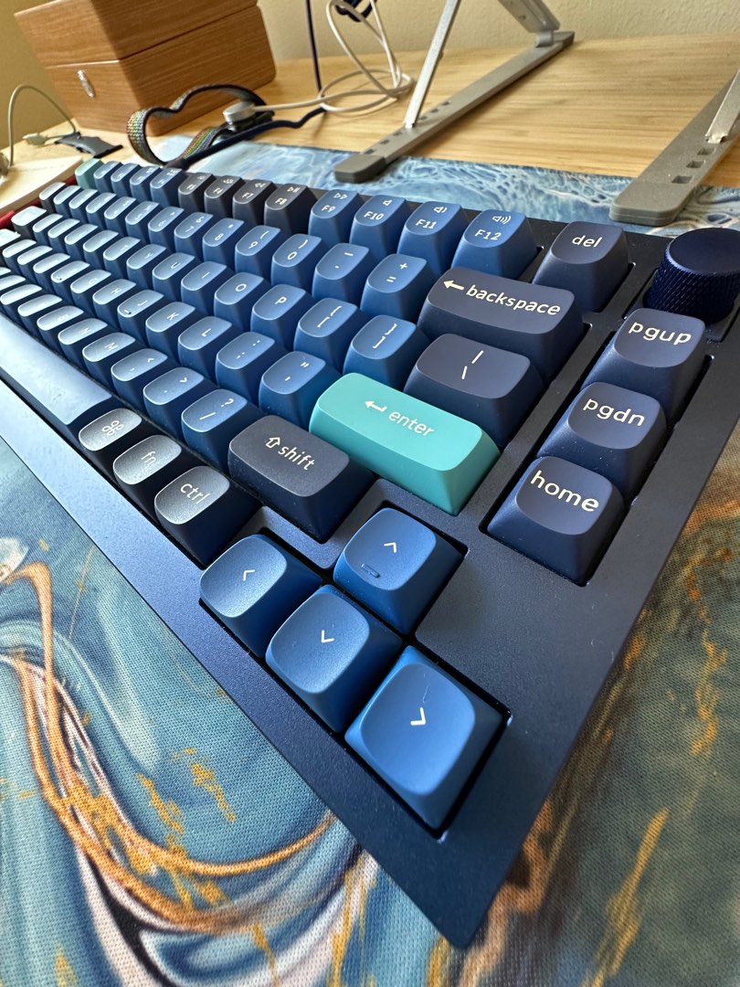 Keychron Q1 QMK version 2 Navy, Computers & Tech, Parts & Accessories ...