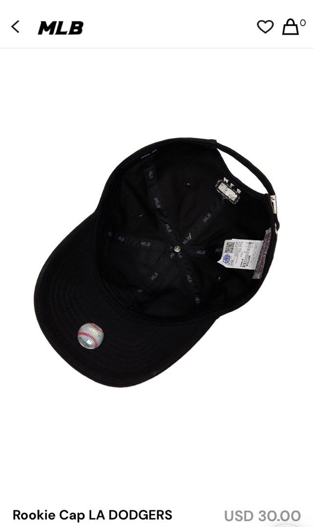 LA Dodgers Rookie Cap - Black, Men's Fashion, Watches & Accessories ...