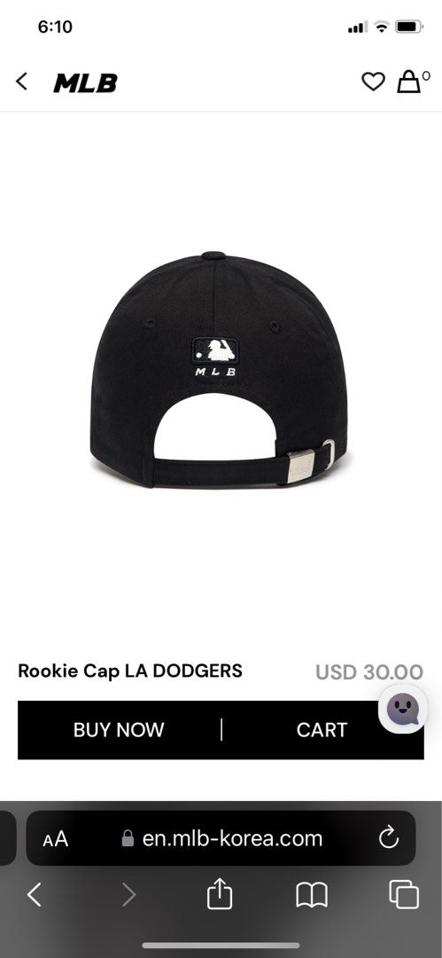LA Dodgers Rookie Cap - Black, Men's Fashion, Watches & Accessories ...
