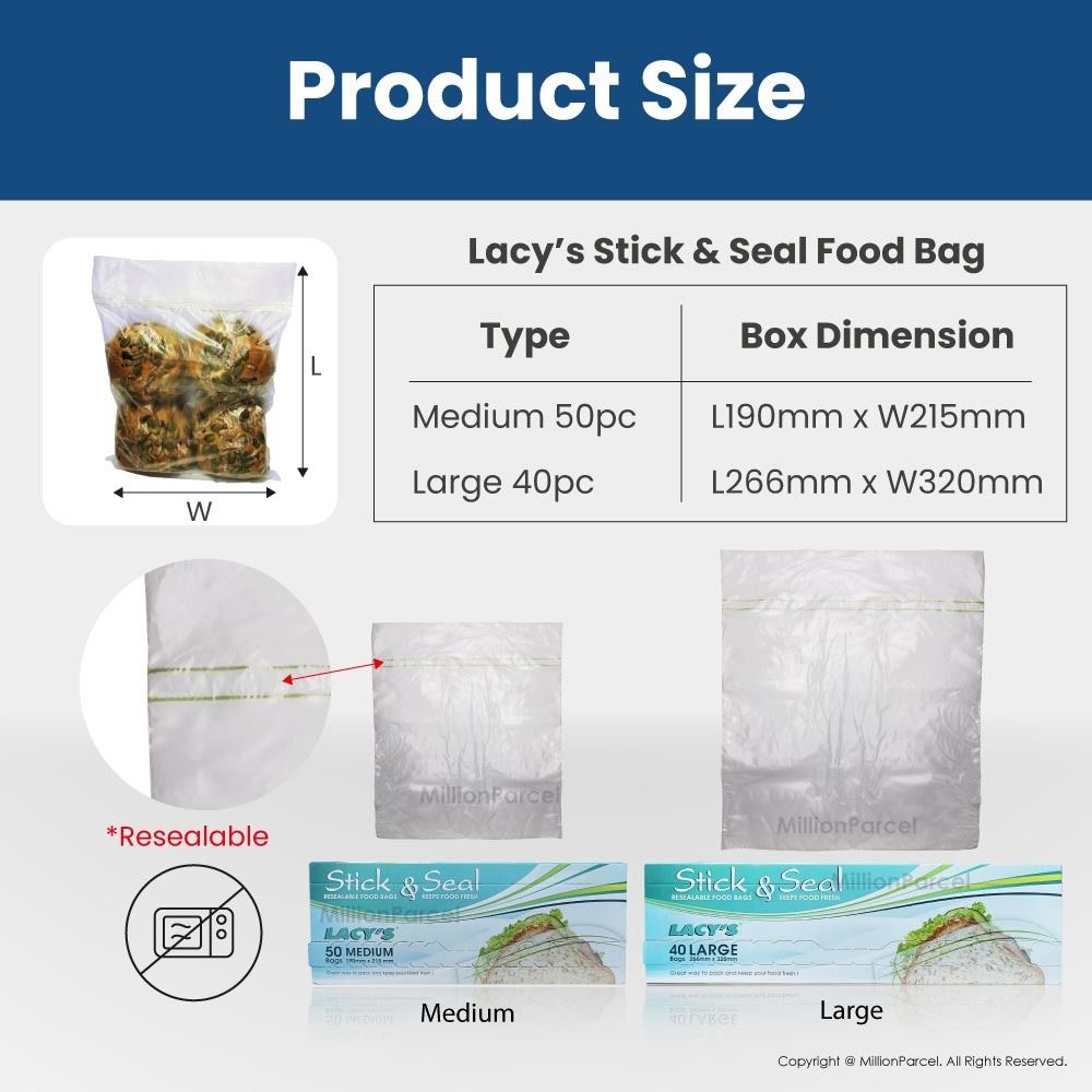 Lacy’s Stick & Seal | Zipbag Slider | Zipper Bag | Ziplock Bag ...