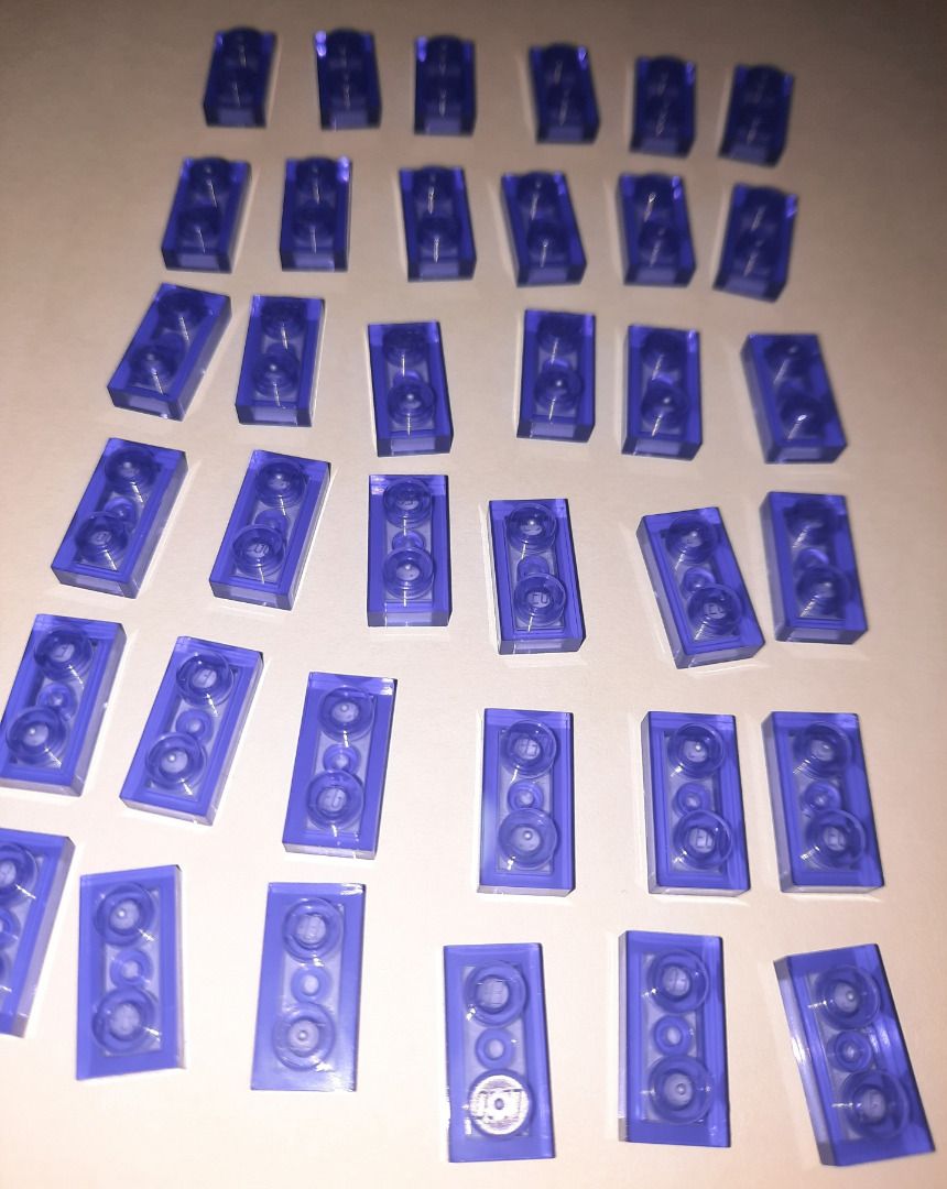 LEGO 3023 Plate 1 x 2 - Trans-Purple (Transparent) - Rare Color ...