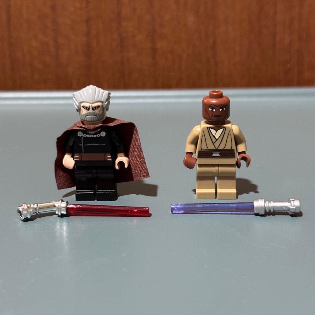 Lego Star Wars Minifigures Count Dooku from 7752 / 9515 and Mace Windu ...