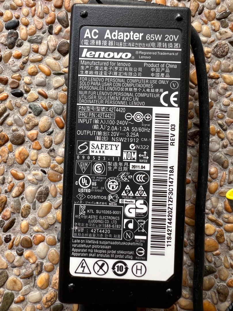 Lenovo Ac Adapter W V Computers Tech Parts Accessories Chargers On Carousell