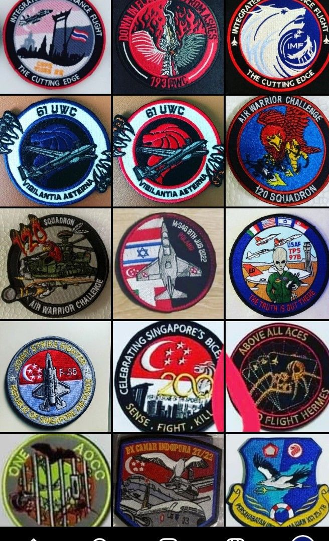 [LF] Republic of Singapore Air Force ( RSAF) Military Aviation Patches ...