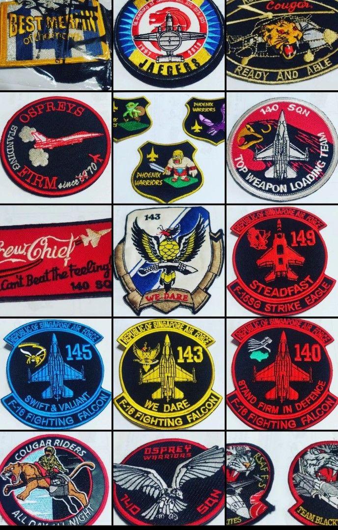 [LF] Republic of Singapore Air Force ( RSAF) Military Aviation Patches ...