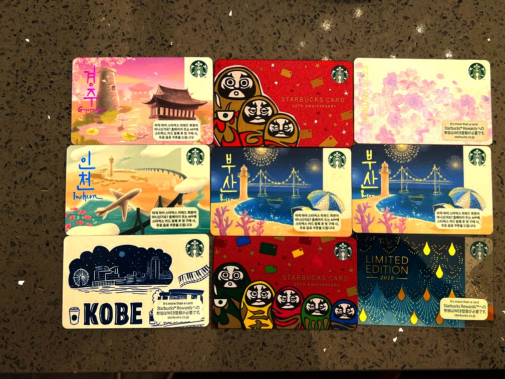 Limited edition Starbucks Rewards cards from Japan and Korea ...
