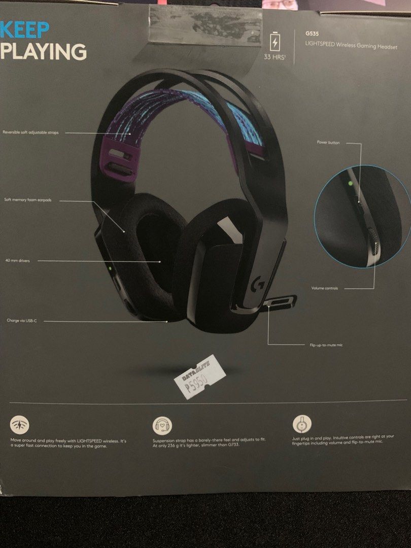 Logitech g535 Lightspeed Wireless Gaming Headset, Audio, Headphones ...