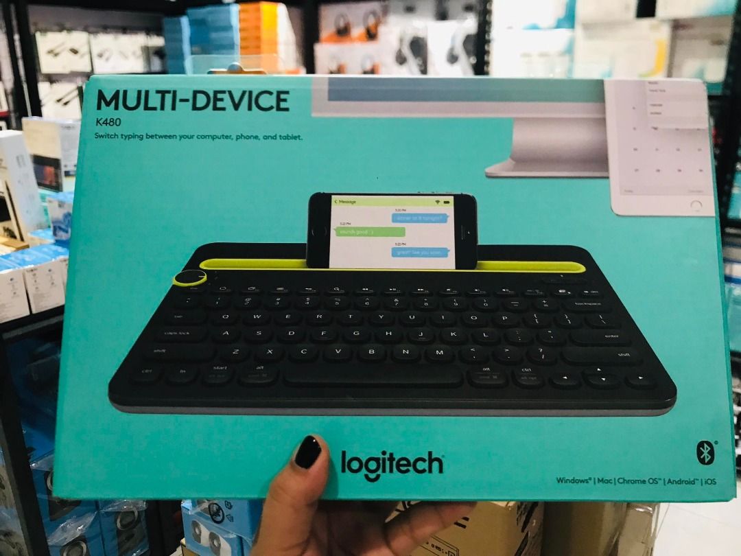 Logitech K480 Bluetooth Multi-Device Keyboard (Black), Computers & Tech ...