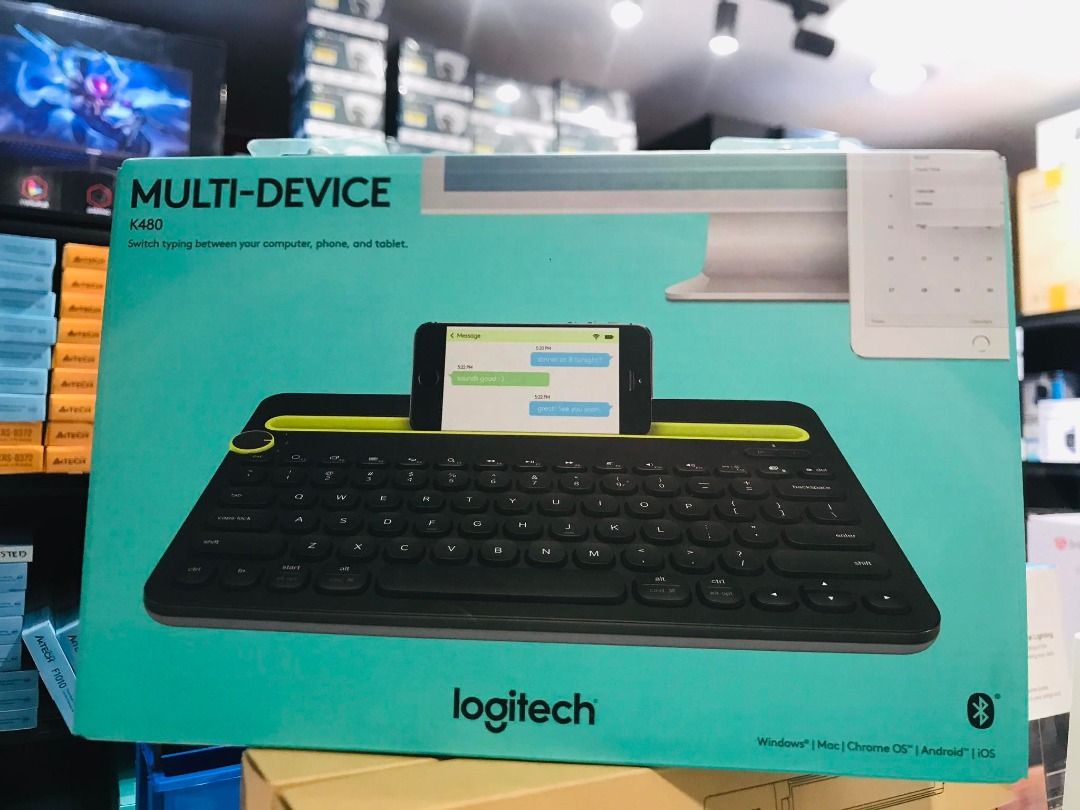 Logitech K480 Bluetooth Multi Device Keyboard Black Computers And Tech Parts And Accessories