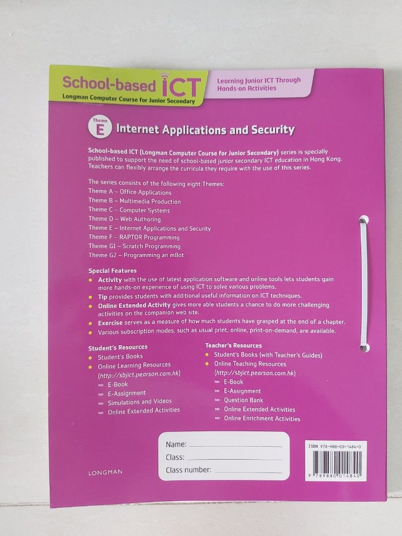 Longman School based ICT theme E, 興趣及遊戲, 書本 & 文具, 教科書 - Carousell