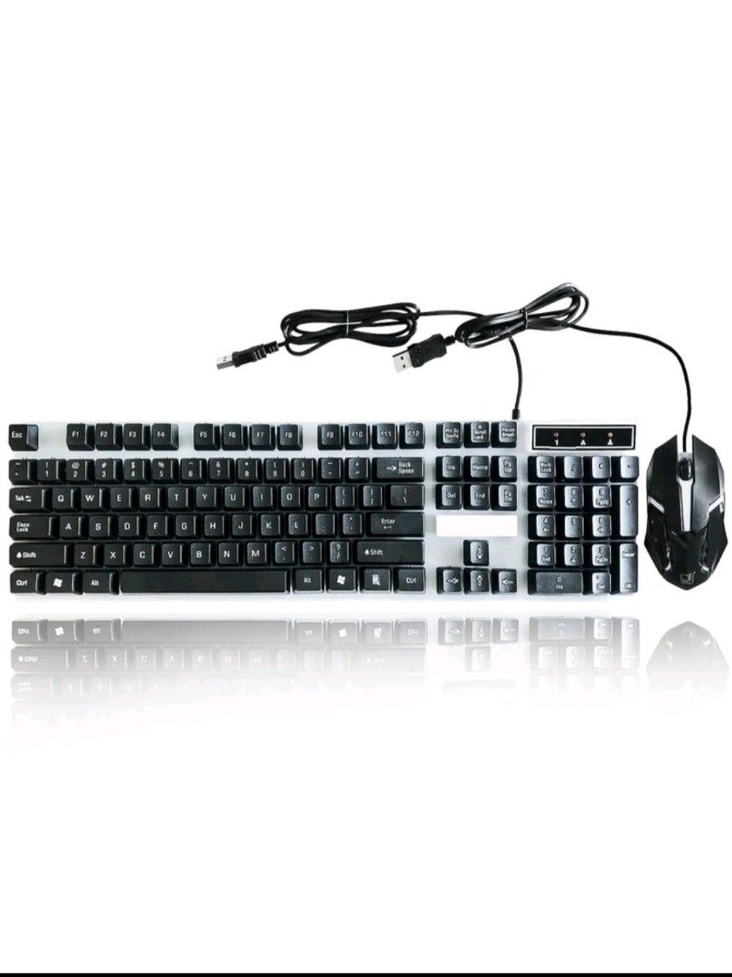 LUMINOUS GAMING KEYBOARD & MOUSE COMBO, 電腦及科技產品, 電腦周邊產品, 電腦鍵盤及相關產品在旋轉拍賣