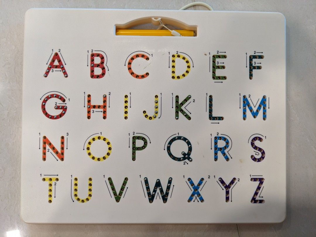 Magnetic Alphabet Tracing Board, Babies & Kids, Infant Playtime on ...