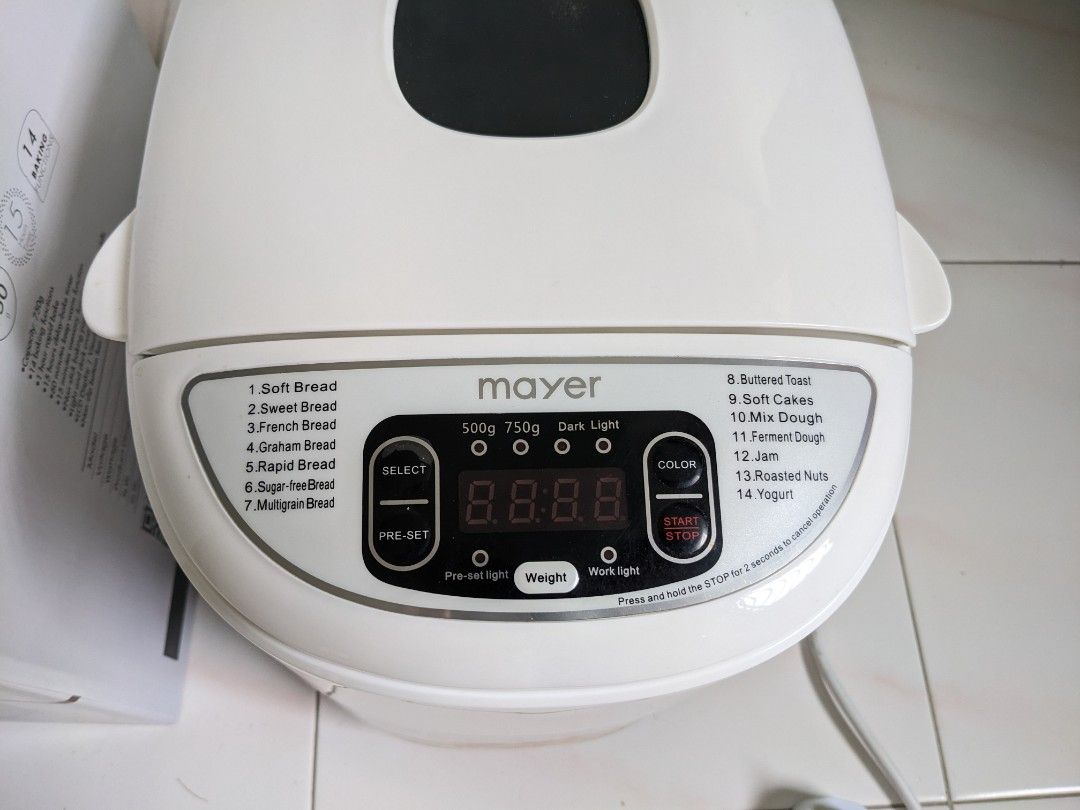Mayer Bread Maker MMBM12, TV & Home Appliances, Kitchen Appliances ...