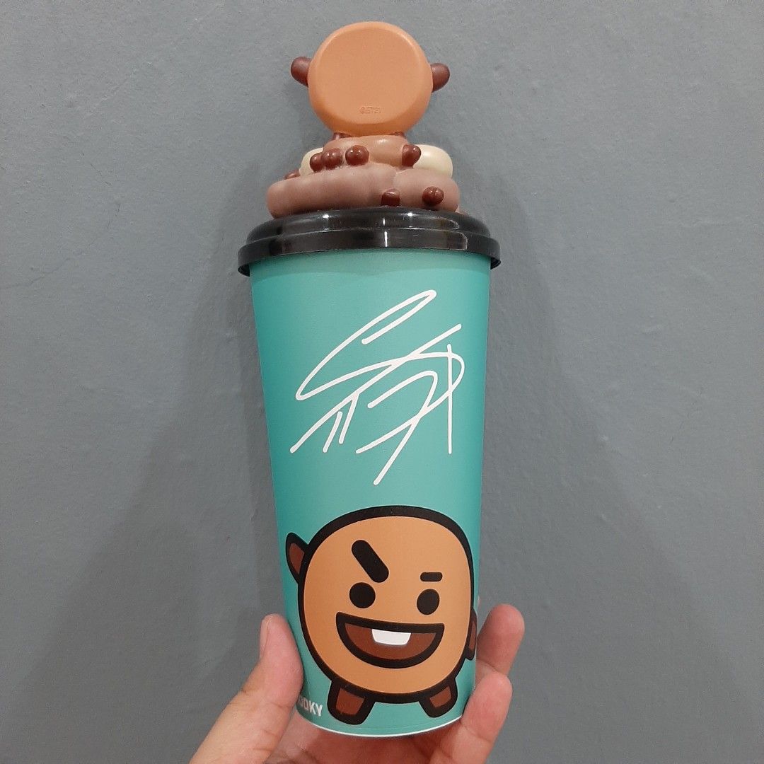 MBO x BT21 BTS Shooky Tumbler Drinking Cup with Shooky Topper, Hobbies & Toys, Collectibles ...