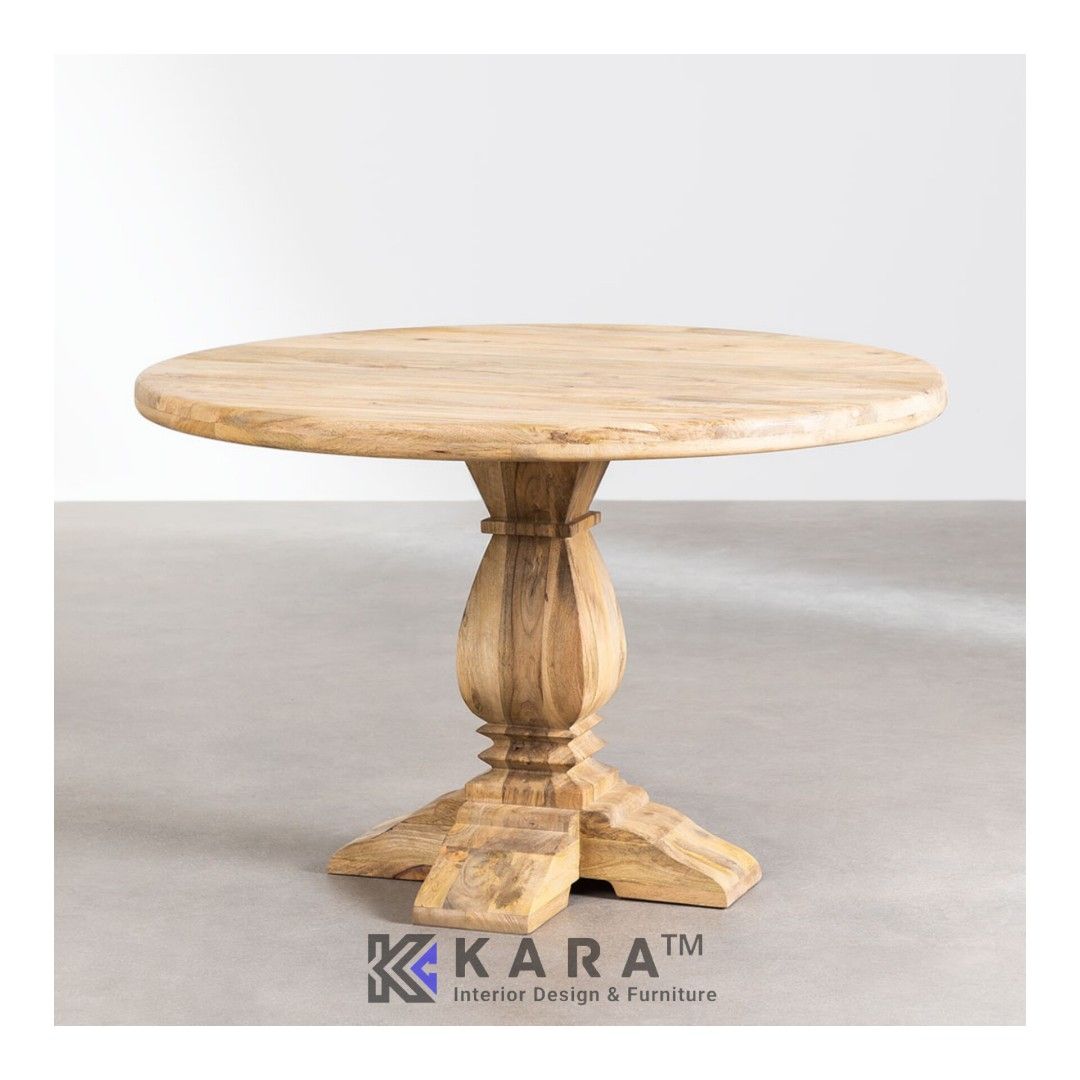 Meja Makan Bundar 100 cm Kayu Jati / Round Dining Table on Carousell Meja Makan Bundar 100 cm Kayu Jati / Round Dining Table on Carousell