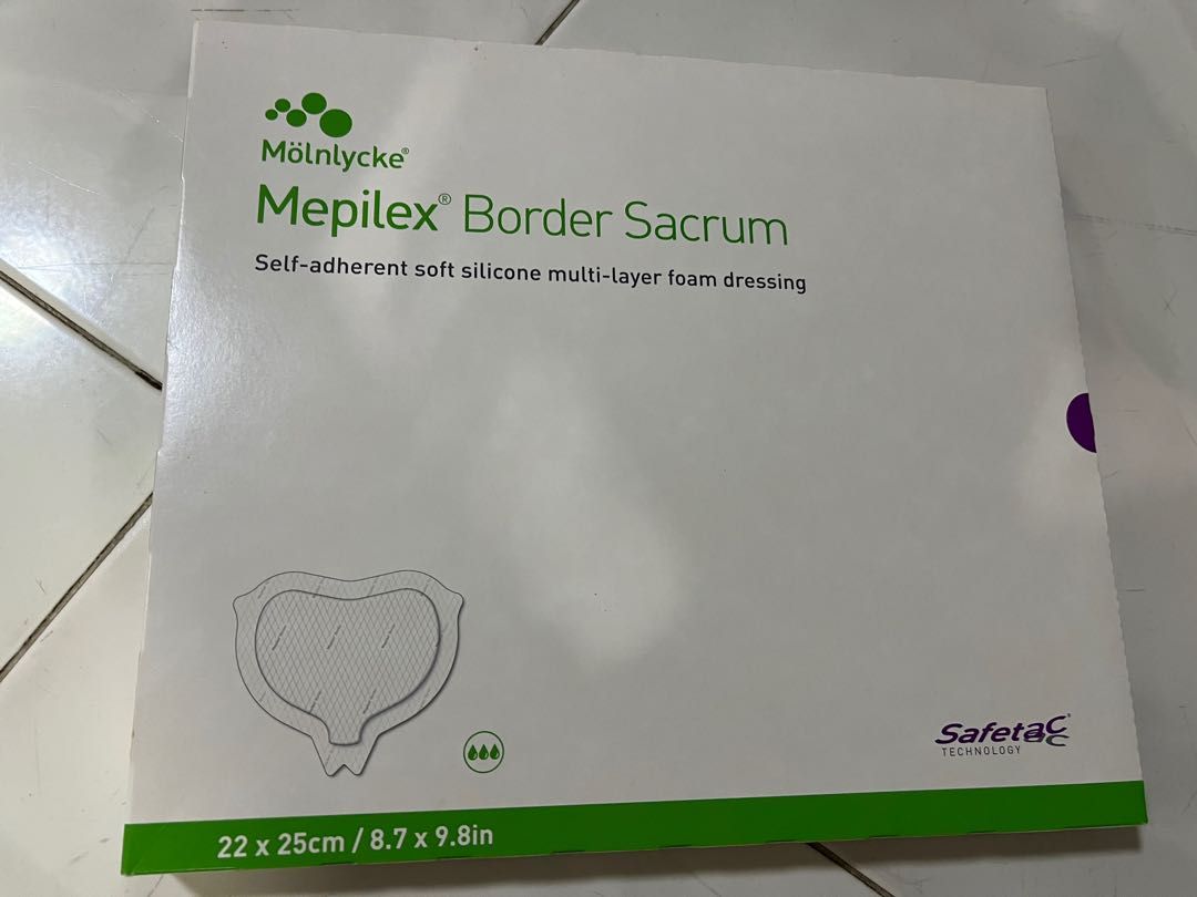 Mepilex Border Sacrum 22cm X 25cm, Health & Nutrition, Medical Supplies ...