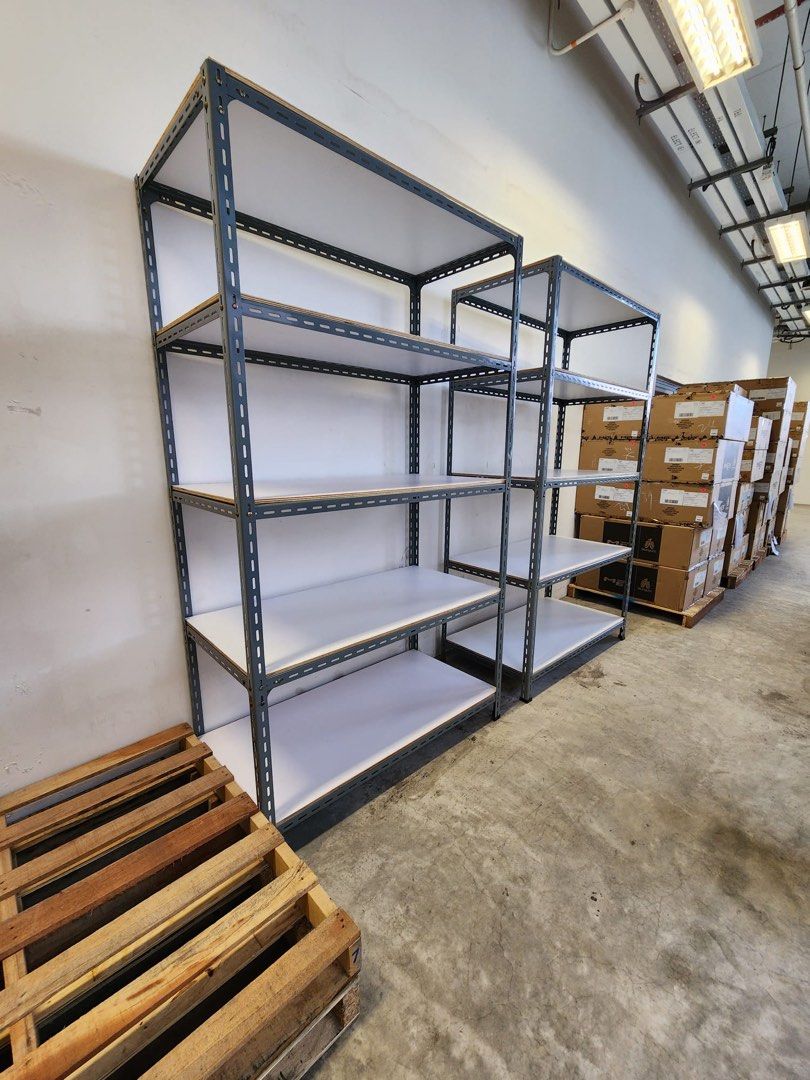 Metal Rack with solid wood shelves, Furniture & Home Living, Furniture ...