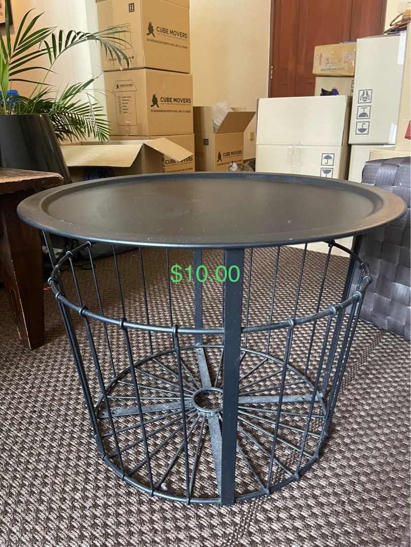 Metal storage coffee table (used), Furniture & Home Living, Furniture ...