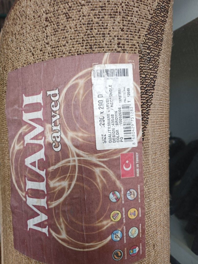 Miami carved carpet imported from turkey, Furniture & Home Living, Home ...