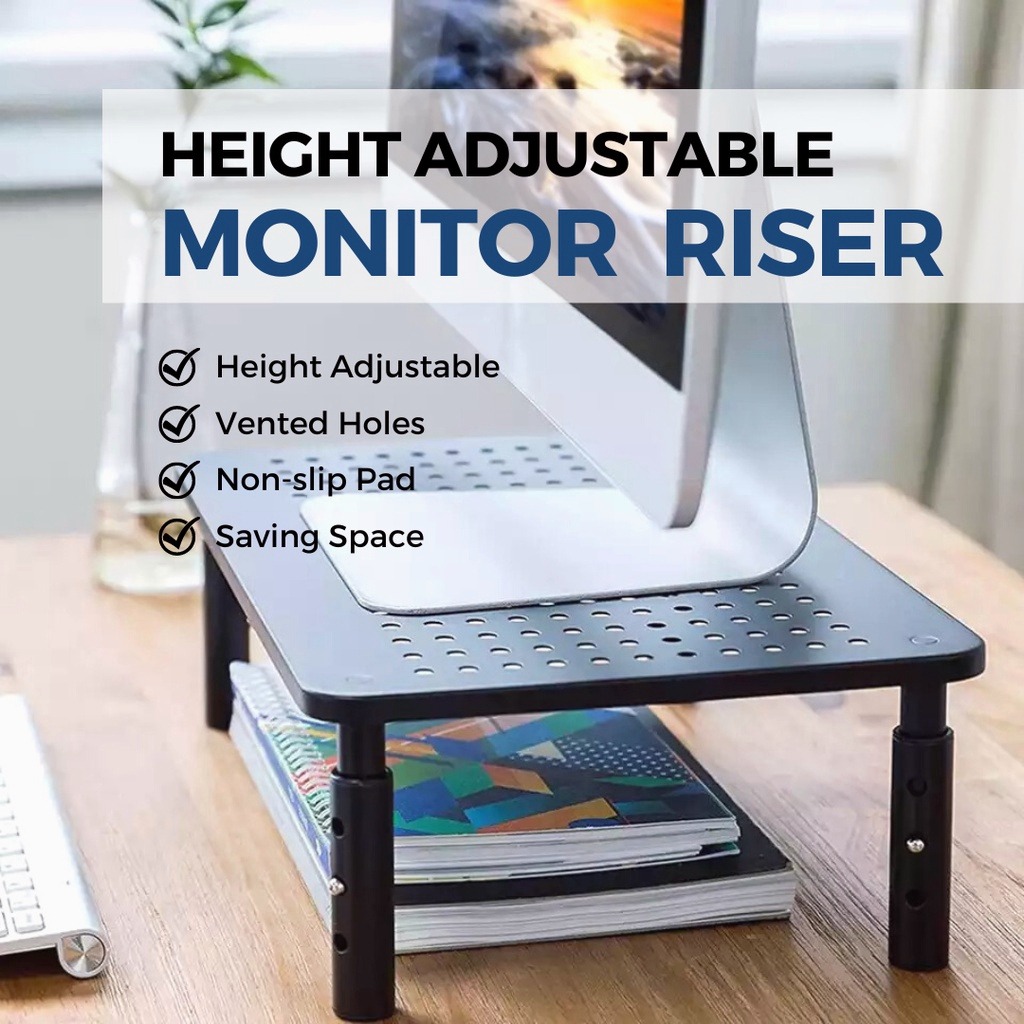 Monitor Stand 3 Height Adjustable Monitor Stand, Computers & Tech ...