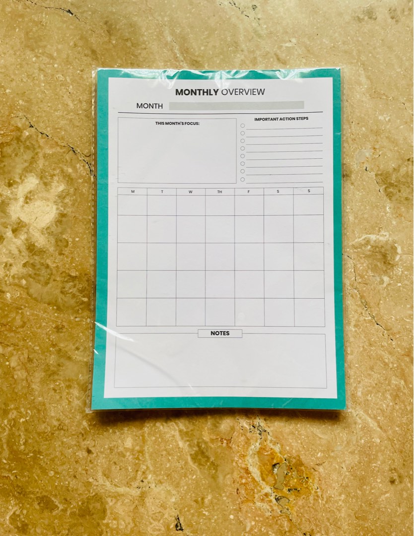 Monthly Overview Notepad, Hobbies & Toys, Stationary & Craft ...