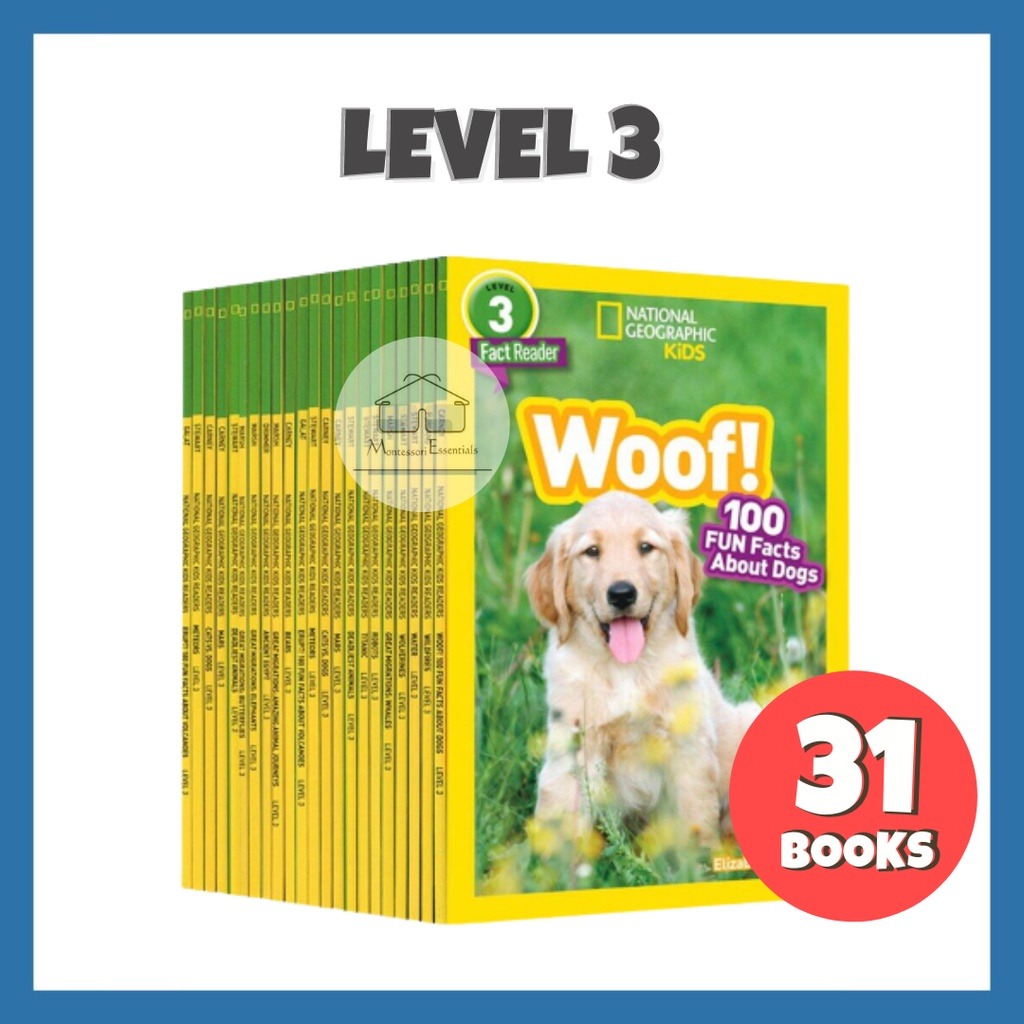 National Geographic Kids Book Pre-Reader, Level 1, Level 2, Level 3 ...