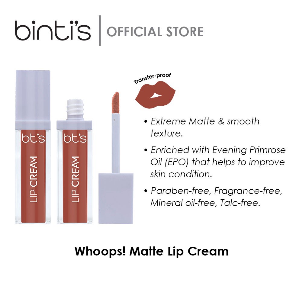 NEW Binti's Whoops! Matte Lip Cream 3ml, Beauty & Personal Care, Face ...