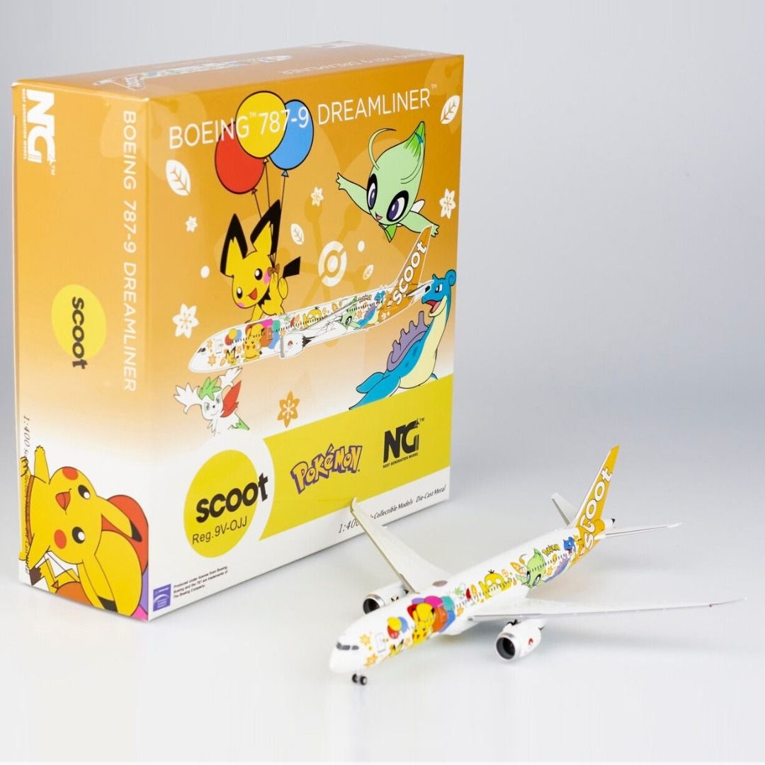 NG MODELS FLYSCOOT BOEING 787-9 DREAM)LINER 9V-OJJ POKEMON 1:400 ...
