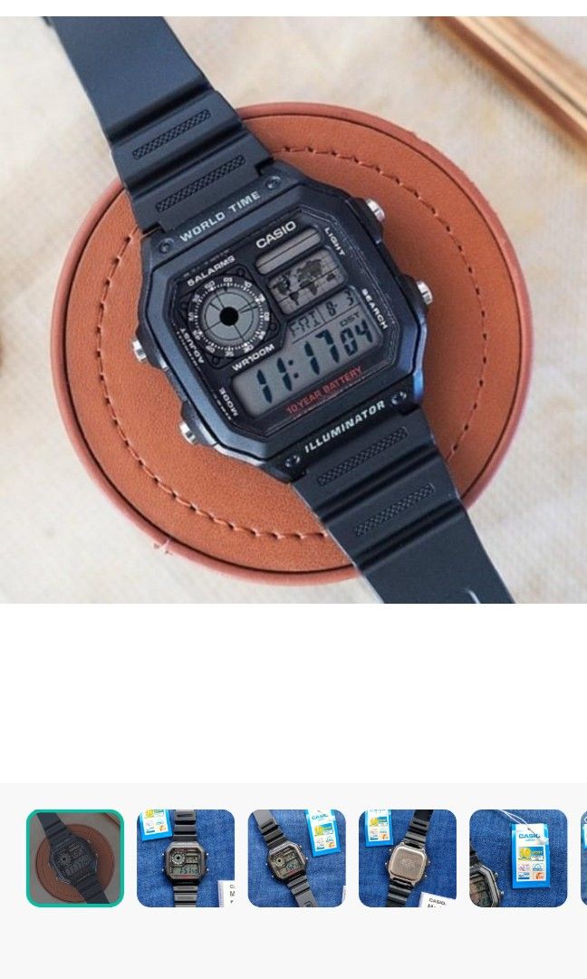 *ORIGINAL* Casio Royale 'James Bond' Black Resin Watch AE-1200WH, Men's ...