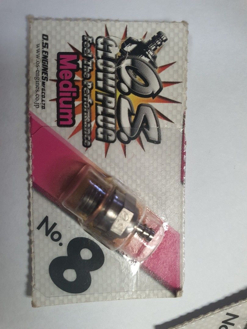 OS Engines RC Glow Plug. No 8 Medium Heat, Hobbies & Toys, Toys & Games on Carousell