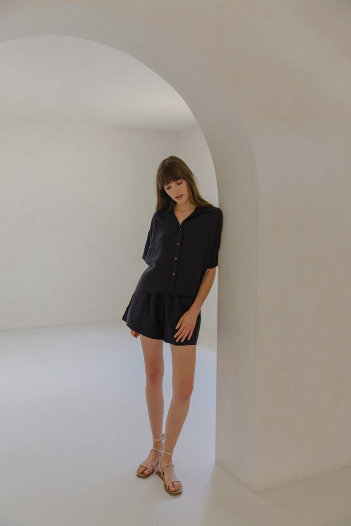 OSN Linen Relaxed Shirt, Women's Fashion, Tops, Blouses on Carousell