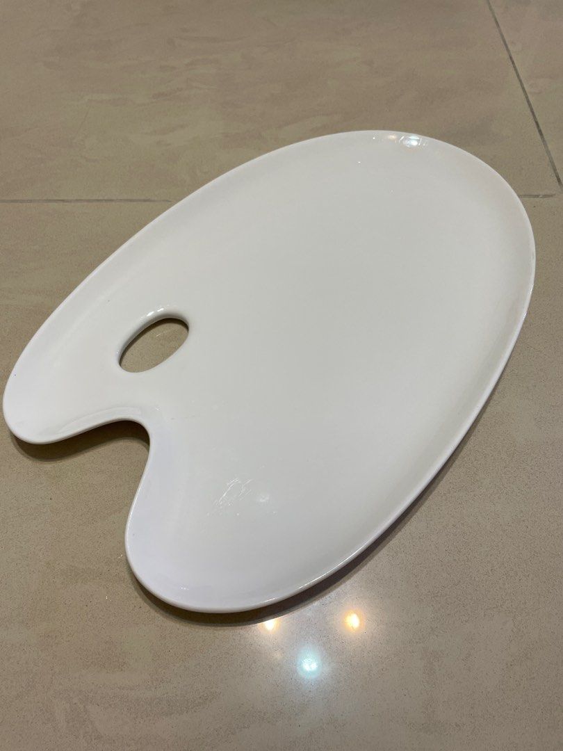 Painter palette porcelain plate 40cm x 27cm, Furniture & Home Living ...