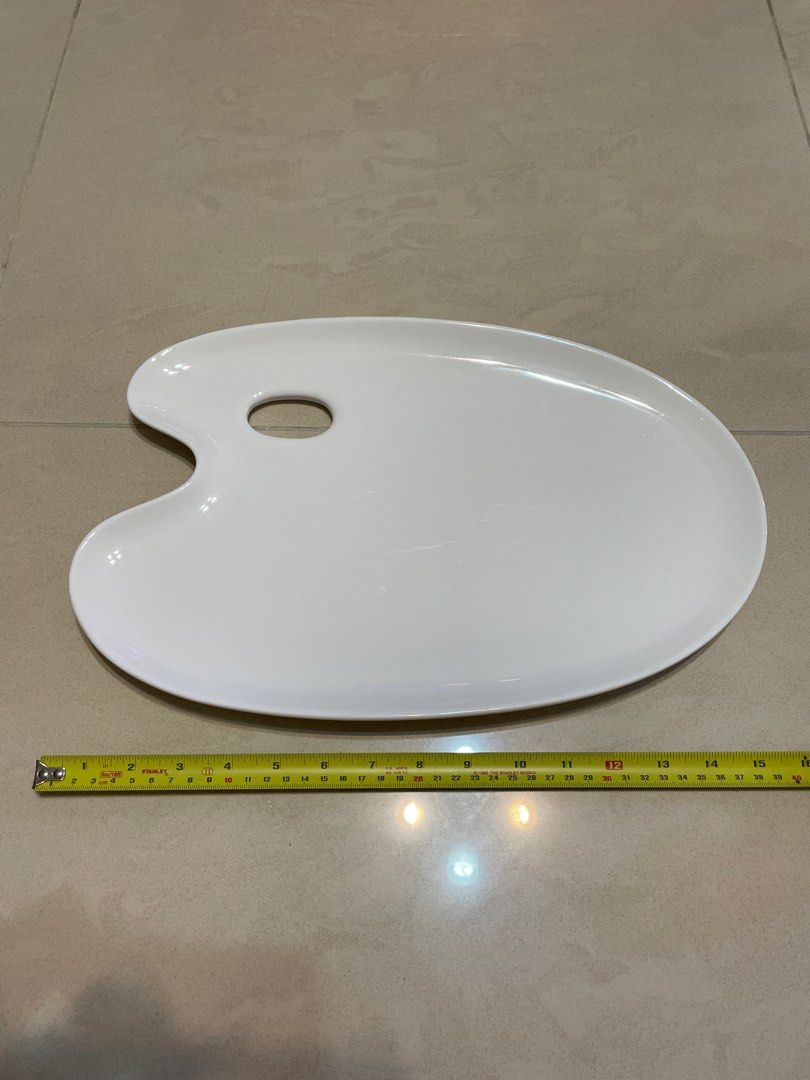 Painter palette porcelain plate 40cm x 27cm, Furniture & Home Living ...