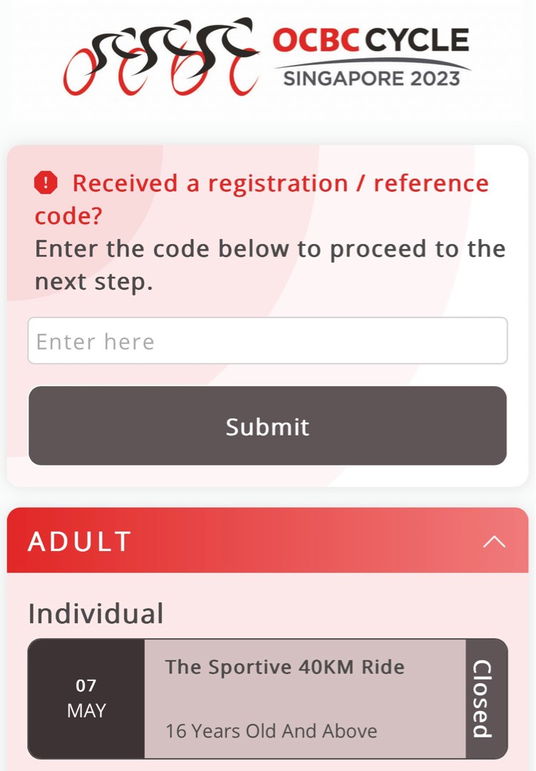 Pair of tickets for OCBC Cycle 2023 Sportive 40km ride, Tickets ...