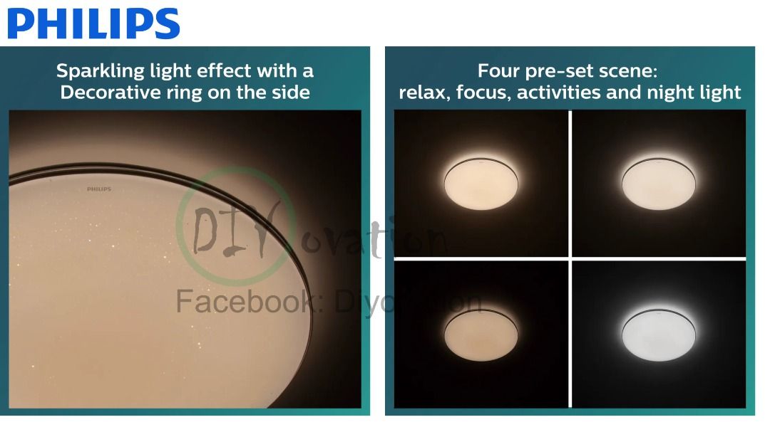 [Philips] 23W CL505 LED Ceiling Light/Remote control/ Change color ...