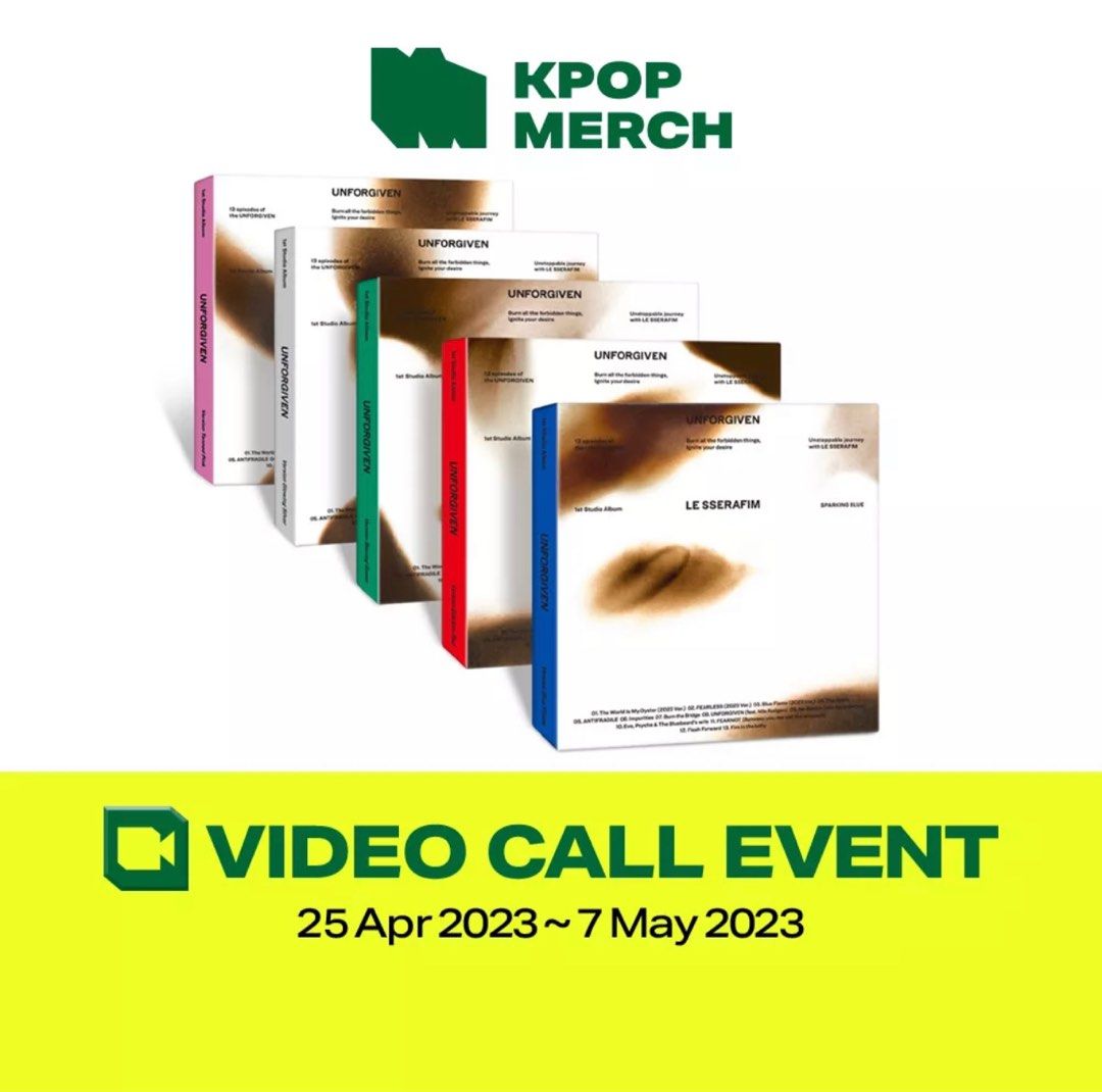 [PO/GO] lesserafim shopee unforgiven album exclusive gift, Hobbies ...