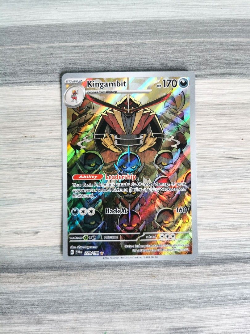 Pokemon Trading Card Game Pokemon Kingambit 220/198 Illustrator Rare ...