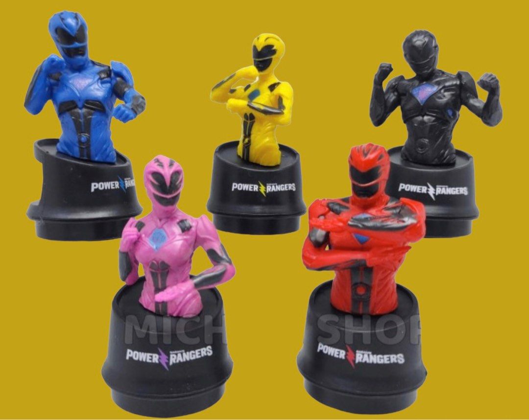 POWER RANGERS 2017 MOVIE THEATER EXCLUSIVE CUP TOPPER SET of 5 ...