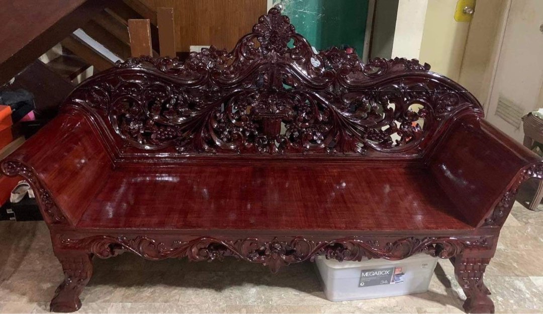 Pure Narra Wood Sala Set, Furniture & Home Living, Furniture, Chairs on ...