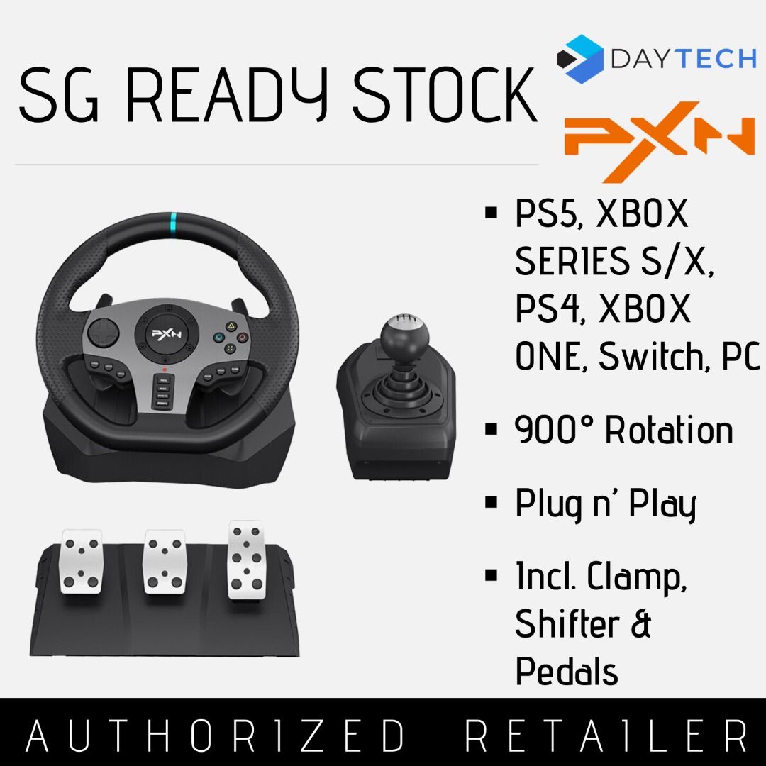 PXN V9 USB Gaming Racing Wheel PS5 XBOX SERIES PS4 Switch PC Steering PS3 XBOX ONE, Computers ...
