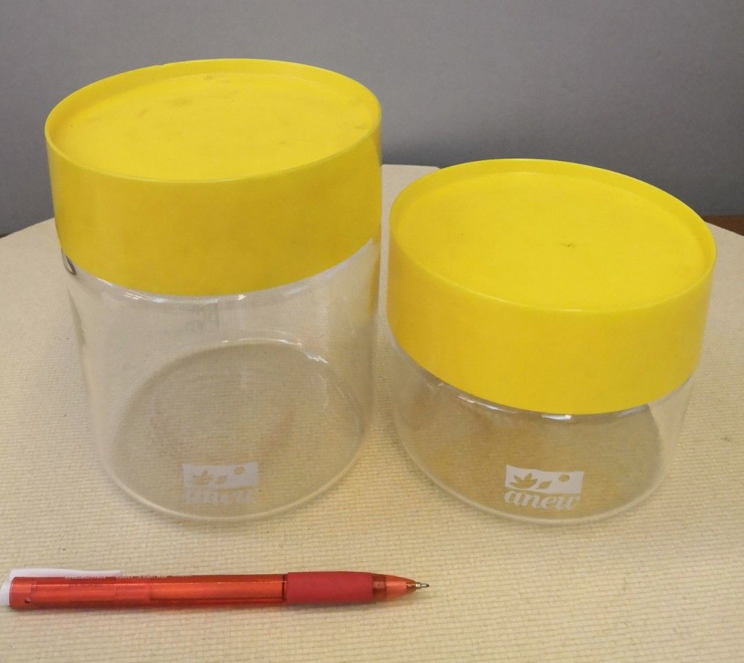 Pyrex Iwaki canister jar 2, Furniture & Home Living, Kitchenware ...