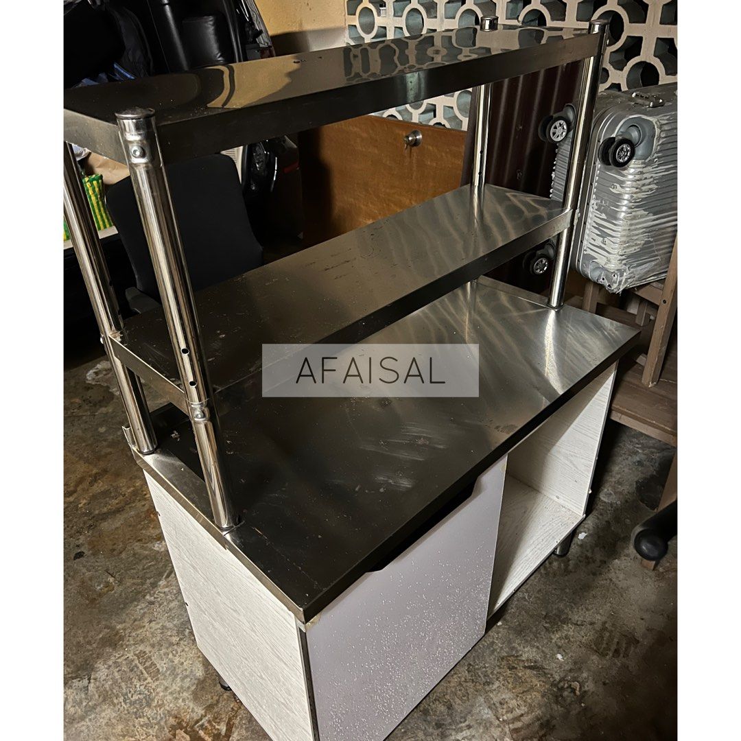 Rak Stainless Steel Top Cabinet Working Table, Furniture & Home Living ...