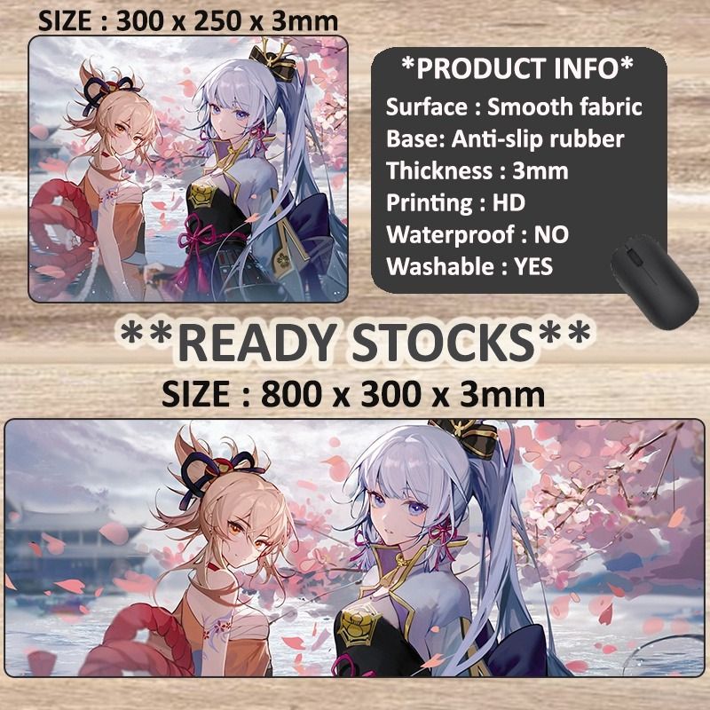 [READYSTOCKS] Genshin Impact Mousepad Genshin Mouse pad Genshin Merch ...