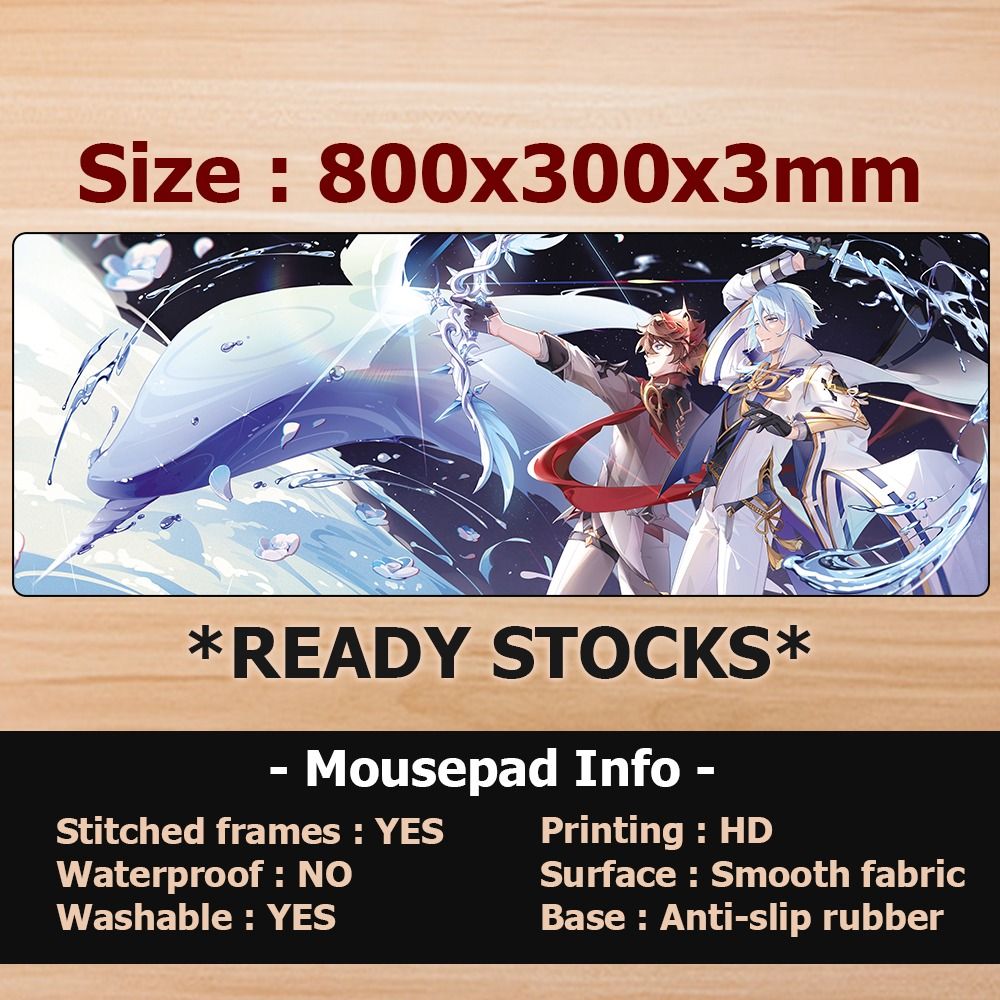 [READYSTOCKS] Genshin Impact Mousepad Genshin Mouse pad Genshin Desk ...