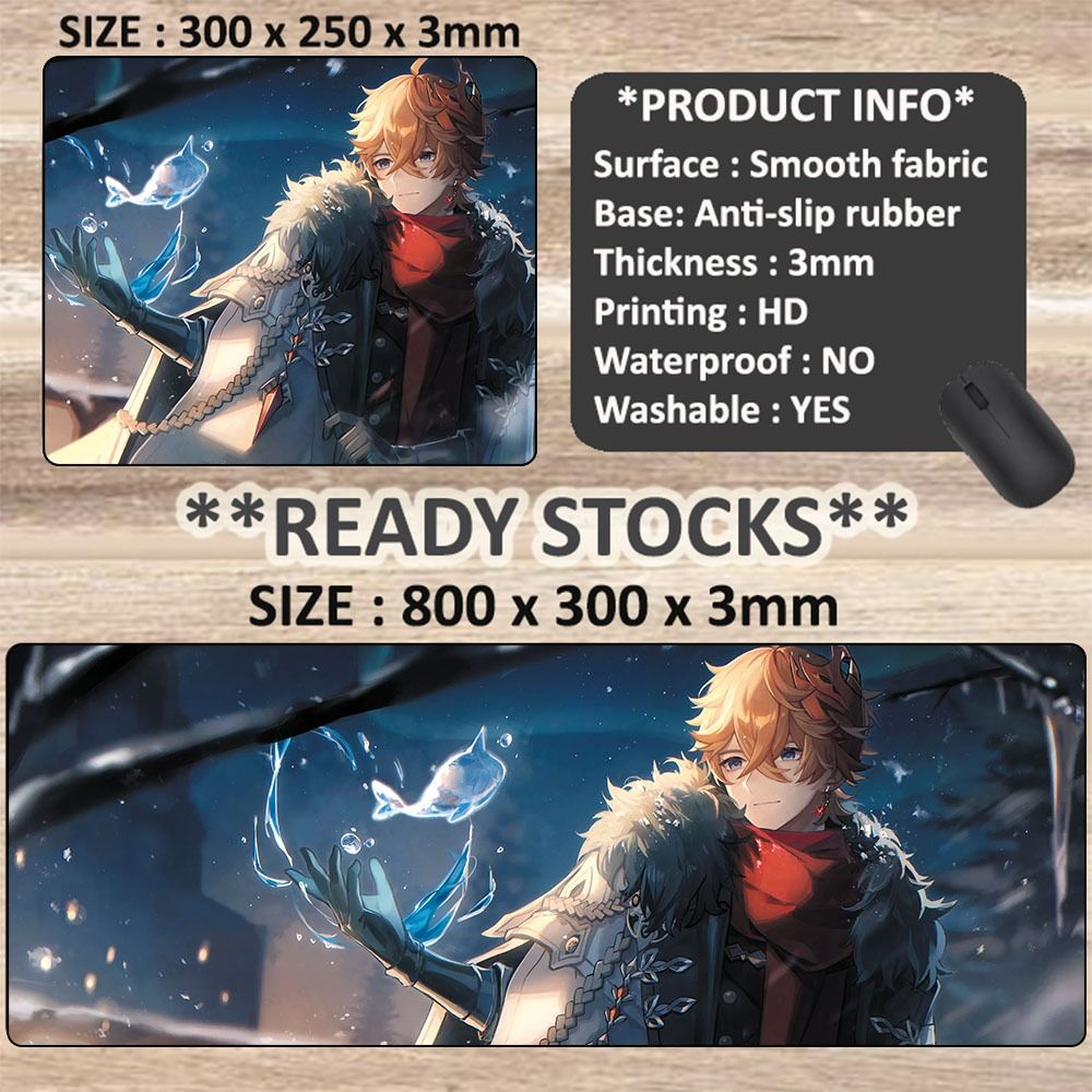 [READYSTOCKS] Genshin Impact Mousepad Genshin Mouse pad Genshin Desk ...