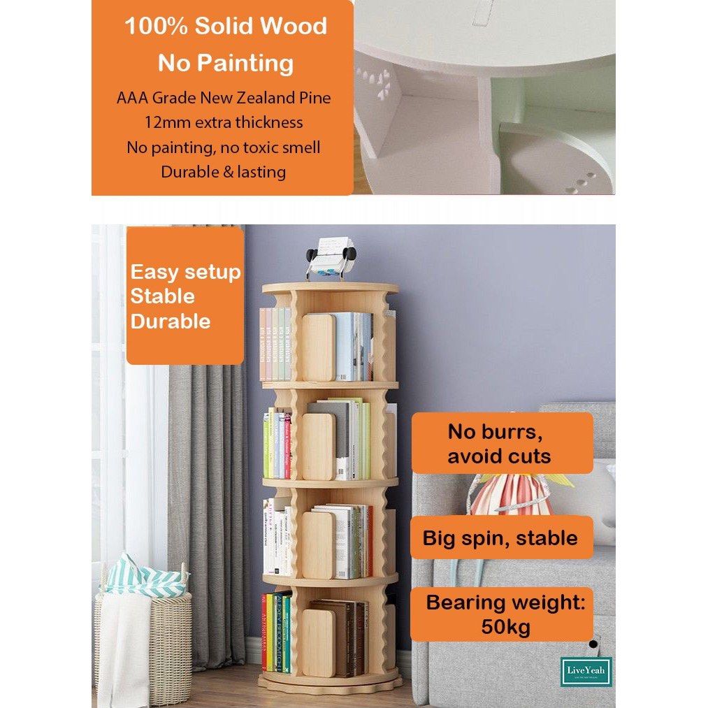 Rotating Bookshelf, Furniture & Home Living, Furniture, Shelves ...