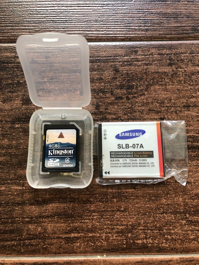 SD card 4Gb and Samsung rechargeable battery, Computers & Tech, Parts ...