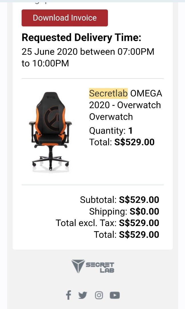 Secretlab Omega Overwatch Chair, Furniture & Home Living, Furniture ...