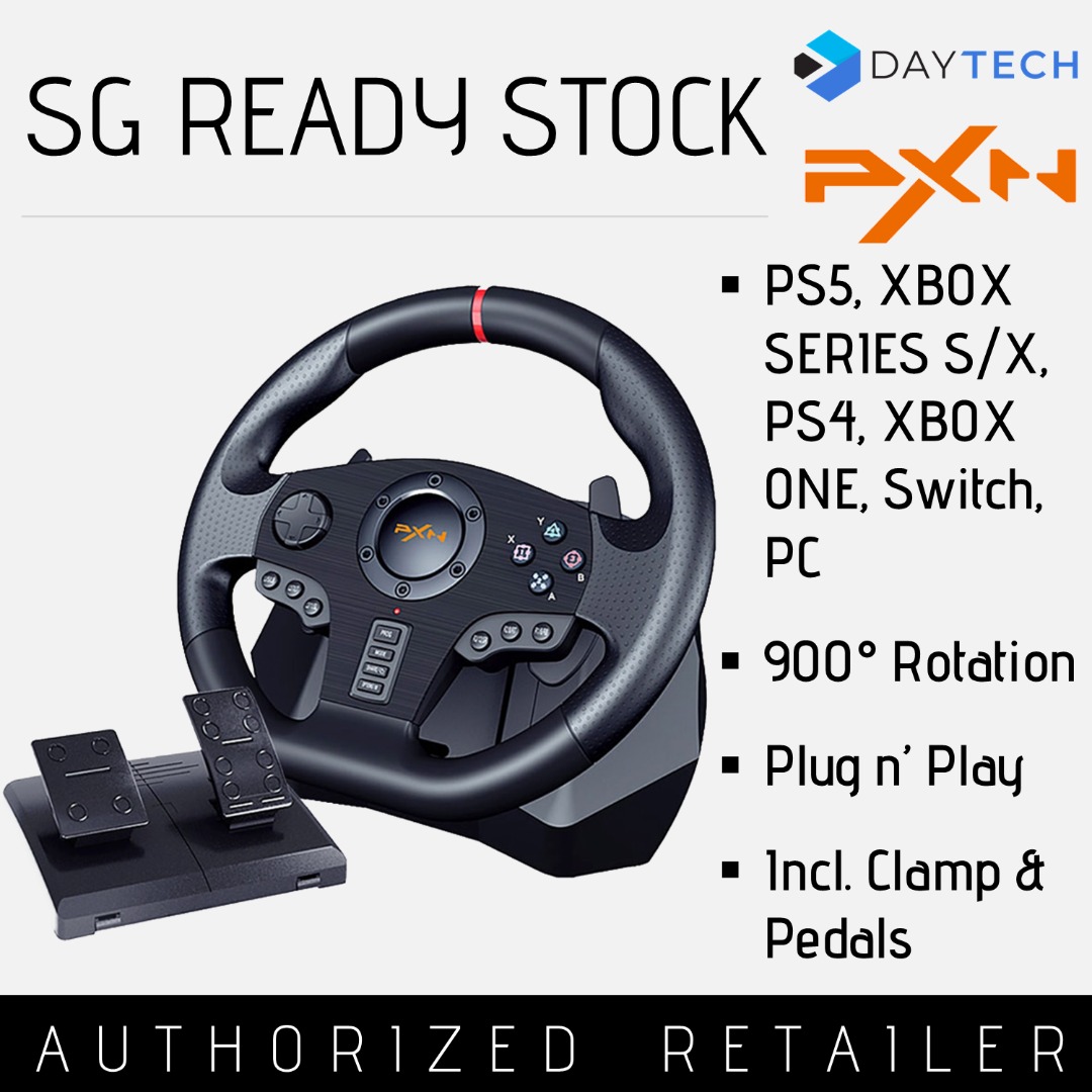 (SG Stock) PXN V900 USB Racing Wheel PC PS5 XBOX SERIES XBOX ONE PS4 ...